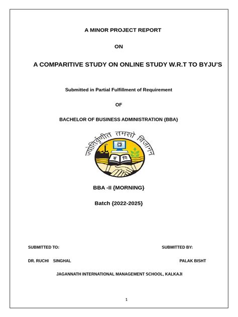 A Minor Project Report Pdf Educational Technology