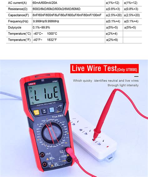 Uni T Ut89x Ut89xd 6000 Count Digital Multimeter True Rms Automatic Ba Electronic Pro