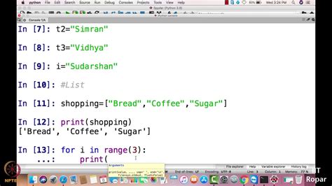 Lists Part 1 Introduction Mod03lec37 Youtube