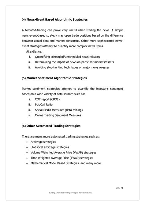 Building Automated Trading Strategies For Trading The Global Financial Markets Pdf