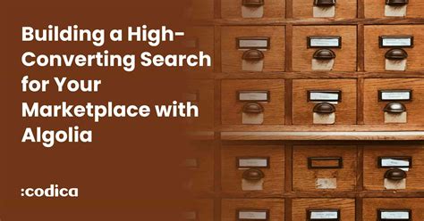 Optimizing Marketplace Search With Algolia Codica