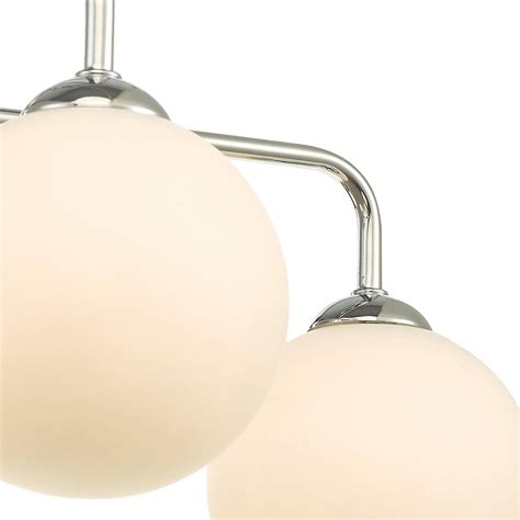 Dar Feya 5 Light Semi Flush Ceiling Light In Polished Chrome Complete