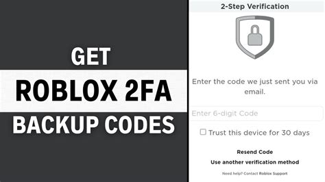 How To Get Backup Code For 2 Step Verification Roblox Easy Tutorial