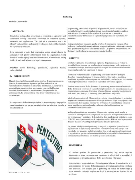 Pentesting Iii Pdf Prueba De Penetración La Seguridad Informática