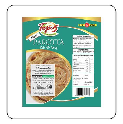 Ready To Cook Wheat Parotta Fresh And Frozen Wheat Parotta Top 5 From