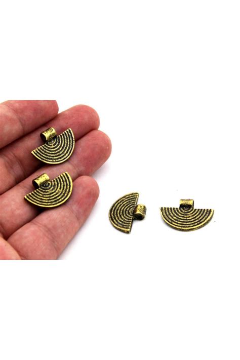 Yfhobi 2 Adet 16x23 Mm Geometrik Desenli Metal Uç Takı Malzemesi Antik Sarı Kaplama Fiyatı