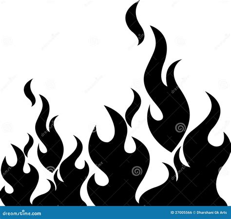 Black Flame Stock Vector Illustration Of Fire Artistic 27005566