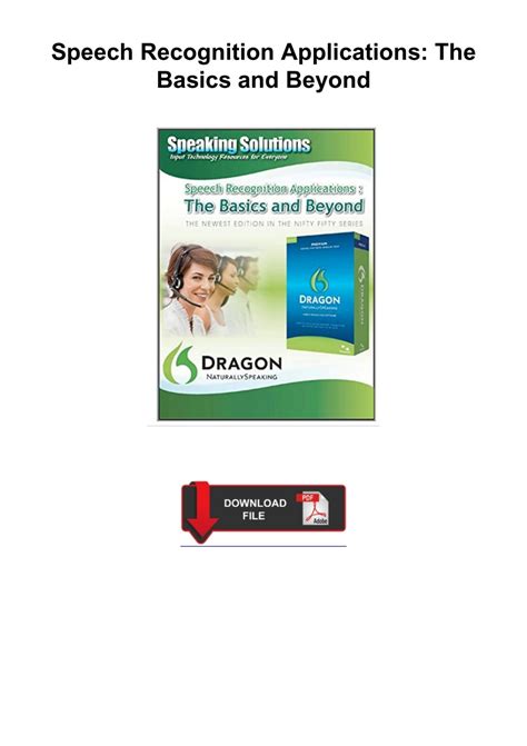 Pdf Speech Recognition Applications The Basics And Beyond
