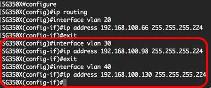 Configure VLAN Interface IPv Address On An Sx Or SG X Switch Through The CLI Cisco
