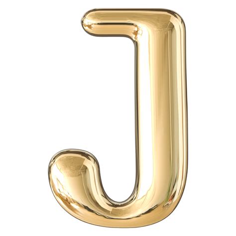 Gold 3d Bubble Font Letter J Uppercase 47451347 Png