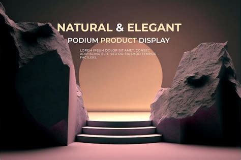 Абстрактный фоновый каменный пьедестал для презентации продукта подиумный дисплей продукта 3d