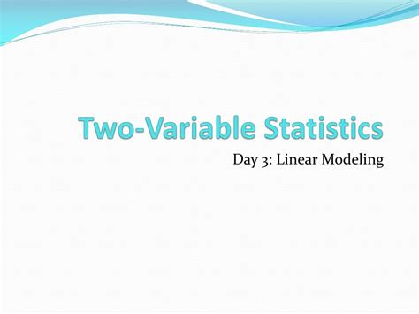 ppt two variable statistics powerpoint presentation free download