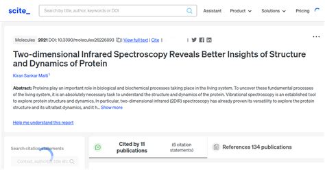 Two Dimensional Infrared Spectroscopy Reveals Better Insights Of Structure And Dynamics Of Protein