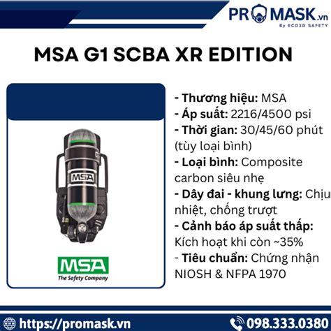 Scba Xr Edition Msa G1 Promask Bảo Hộ Hô Hấp Thương Hiệu Uy Tín