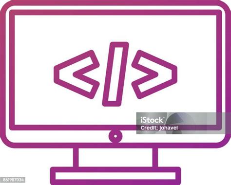 Kode Bahasa Pemrograman Teknologi Monitor Komputer Ilustrasi Stok Unduh Gambar Sekarang