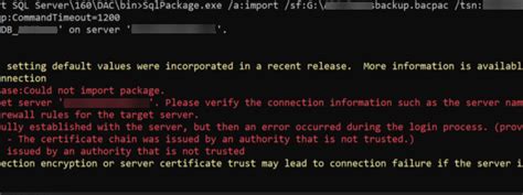 Adventures In Axapta World Importing A Bacpac File To A Development