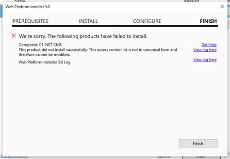 C1 Cms Composite C1 Installation Fails Web Platform Installer