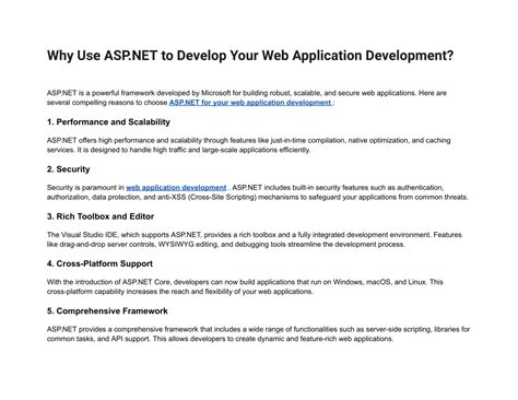 Ppt Why Use Aspnet To Develop Your Web Application Development