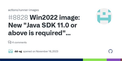 Win2022 Image New Java Sdk 110 Or Above Is Required Errors When Building Csproj Targeting