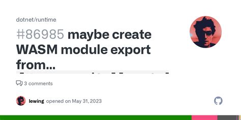 Maybe Create Wasm Module Export From ` Unmanagedcallersonly ` · Issue