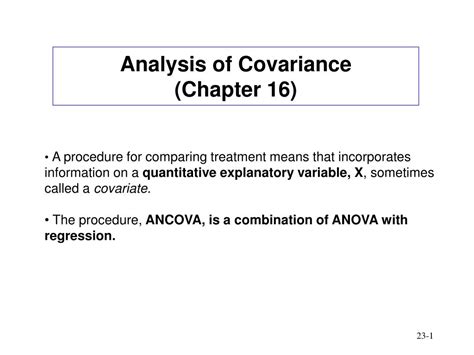 PPT Analysis Of Covariance Chapter 16 PowerPoint Presentation Free Download ID 869555