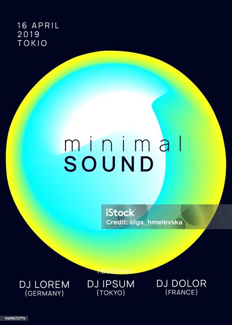 트랜스 페스트 세트에 대한 현대 효과 전기 및 쇼 개념 잡지 디자인을위한 최소한의 배경 트렌디 네온 포스터 옐로우와 청록색 트랜스 페스트 Dj에 대한 스톡 벡터 아트 및