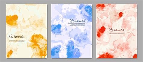 벡터 그림입니다 수채화 물감 추상적인 현대 미적 배경 표지 포스터 엽서 전단지 브로셔 레이아웃을위한 디자인 벽 장식 현대 미술 인쇄 수채화 그림 개체 그룹에 대한 스톡 벡터