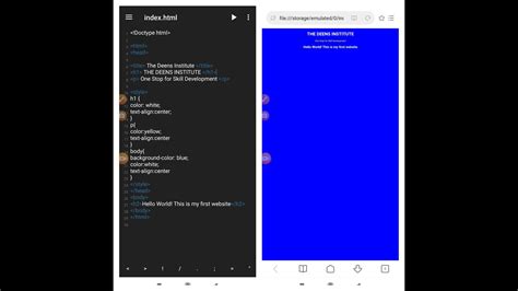 Create Awesome Html Css Javascript From Your Android Phone Part 1 Youtube