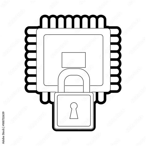 Isolated Processor Design Stock Vector Adobe Stock