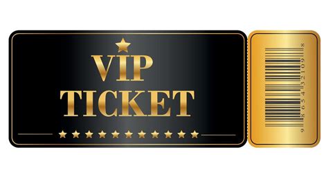 Vip Golden Ticket On Black Background Carnevale Immagini
