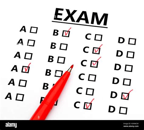 Multiquesion Answer Sheet Stock Photo Alamy