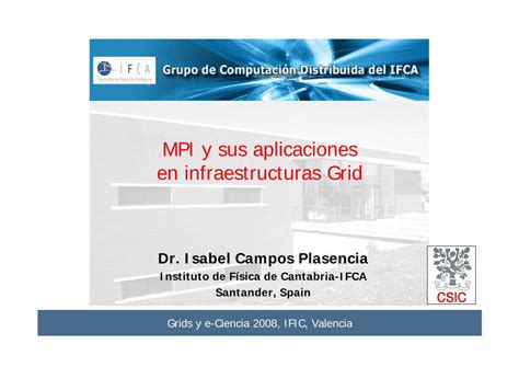 Pdf Mpi Y Sus Aplicaciones En Infraestructuras Grid · Granja O Procesos Independientes El