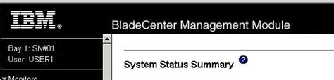 BladeCenter Web Interface Starting The Management Module Web Interface