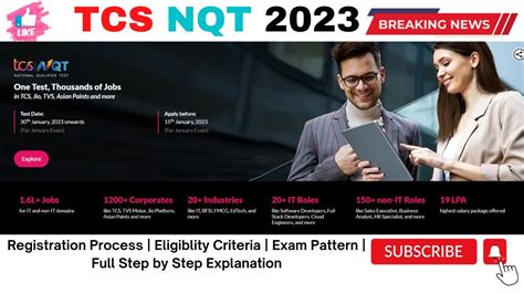 Tcs Nqt 2023 Registration Process And Eligibility Criteria Explained Offcampus Drive Mass