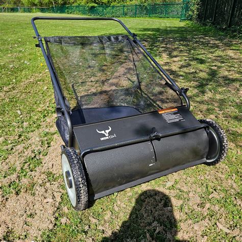 26 Push Lawn Sweeper Leaf And Grass Collector Free Delivery — Iron Ox