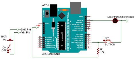 Laser Transmitter Module Arduino Uno Kuman Uno