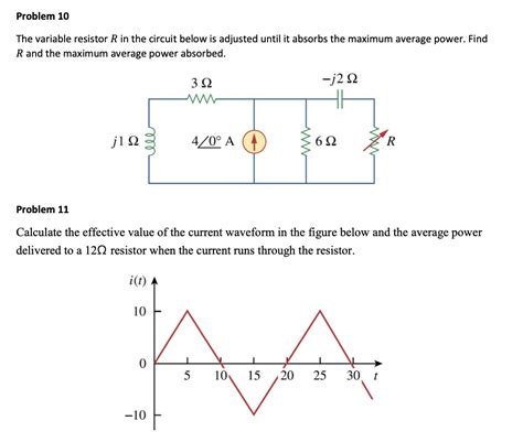 Solved Problem 10 The Variable Resistor R In The Circuit