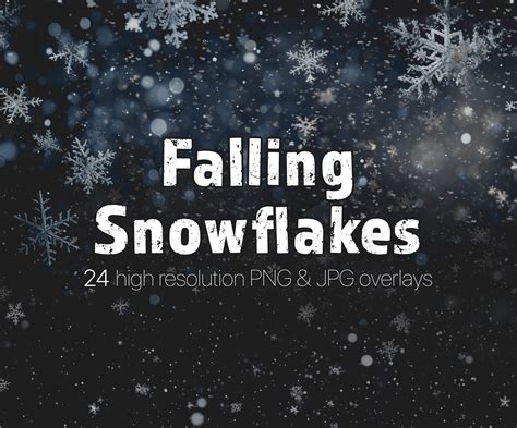 Snowflake Overlays Falling Snowflakes Effects Photoshop Snowflake