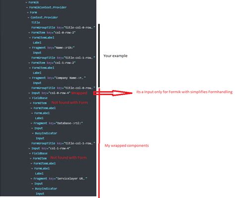 form layout calculation failed if wrapping formitem or formgroup in