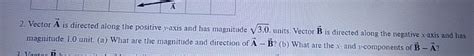 Solved Vector Vec A Is Directed Along The Positive Waxis Chegg