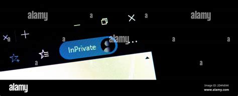 Microsoft Edge Web Browser Inprivate Private Browsing Incognito Mode Icons On Pc Screen Closeup