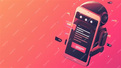 Premium Photo An Image Depicts A Chatbot Emerging From A Smartphone