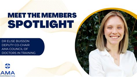 Meet The Members Spotlight Dr Elise Buisson Australian Medical Association