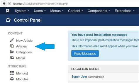 Delete Joomla Article Studyopedia
