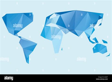 Triangle World Map Vector Illustration Stylize World Map Technology Concept Stock Vector Image