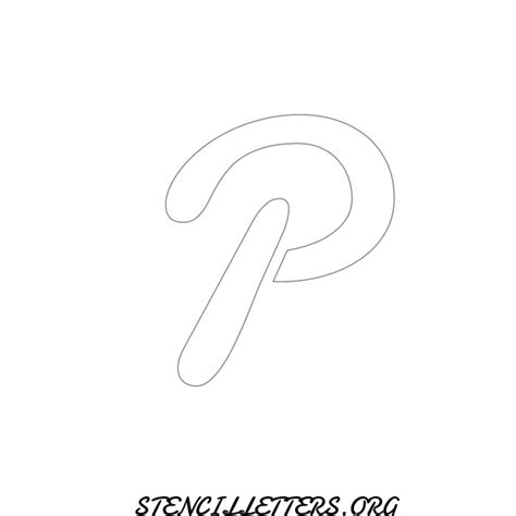 Display Script Cursive Free Printable Letter Stencils With Outline