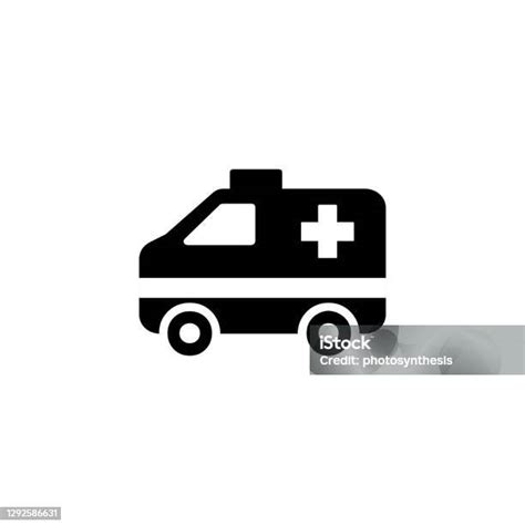 구급차 벡터 아이콘입니다 고립 된 구급차 자동차 플랫 이모티콘 이모티콘 기호 벡터 긴급 표시에 대한 스톡 벡터 아트 및 기타 이미지 긴급 표시 사고와 재해 미니 밴