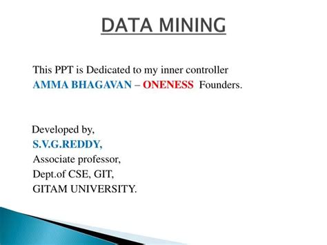 PPT DATA MINING PowerPoint Presentation Free Download ID 1165963