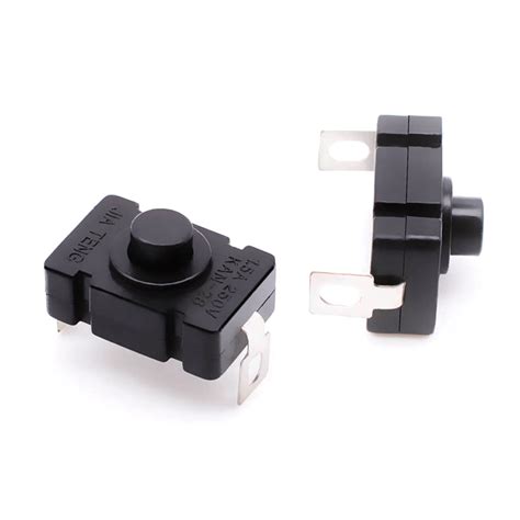 Tizuqe 10 Pcs Latching Mini Switch Self Lock Push Button Switch For SMD Flashlight Type