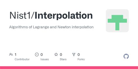 Github Nist1interpolation Algorithms Of Lagrange And Newton